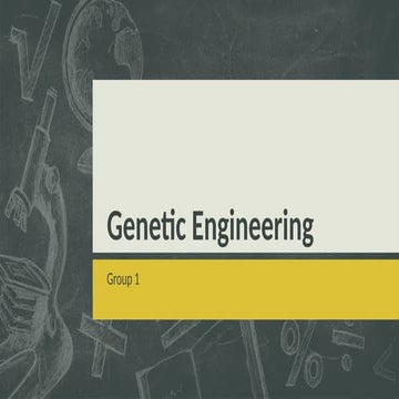 Genetic Engineering. PPT guide for senior high | PPTX