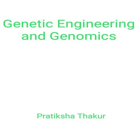 Genetic Engineering And Genomics Pdf