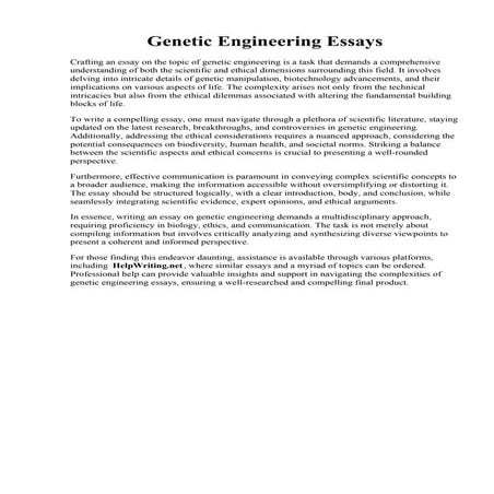 Genetic Engineering Essays.pdf
