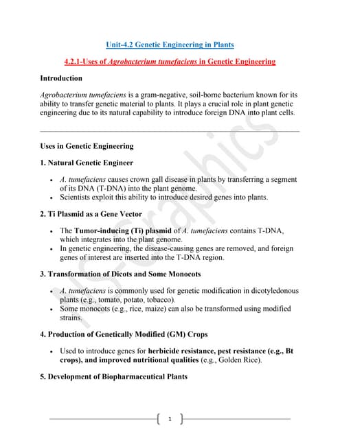 Plant transformation gene transfer methods in plants | PPTX | Genetics ...