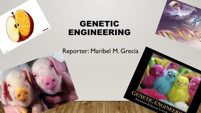 Basic principles of genetic engineering | PPTX