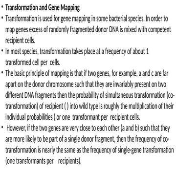 Gene Mapping Techniques in Bacteria: Transformation and Interrupted ...