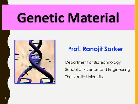 Evidence that DNA is genetic Material || RNA: roles in heredity and ...