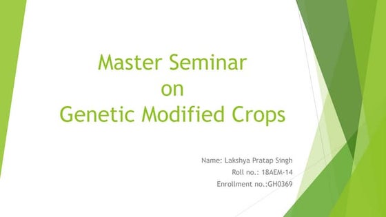 Genetically Modified Crop for agriculture.pptx
