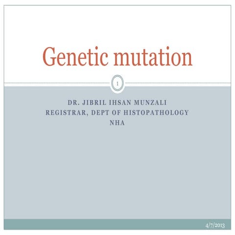 Genetic mutation | PPTX