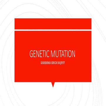 GENETIC MUTATION.pptx (M.Sc Nursing ) I y | PPTX