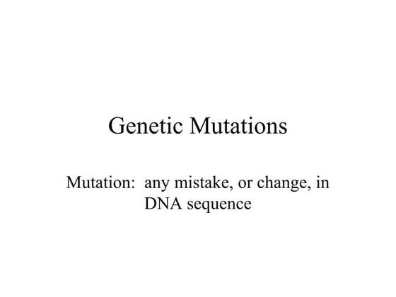 Genetic mutations | PDF | Chemistry | Science