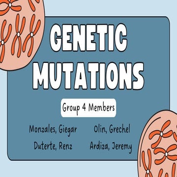 Genetic Mutations Science Presentation in Blue Orange Flat Graphic ...