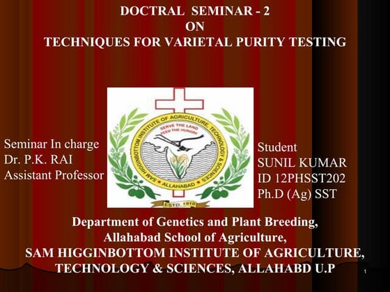 Seed Testing for Germination | PPTX