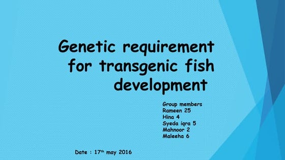Transgenic fish, bird by kk sahu | PPT