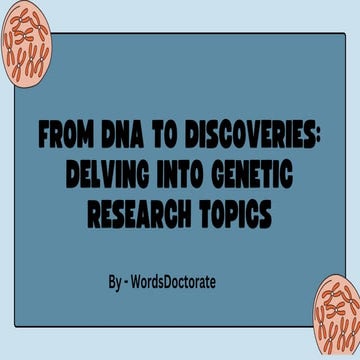 Genetic Research Topics in New York, USA..pptx