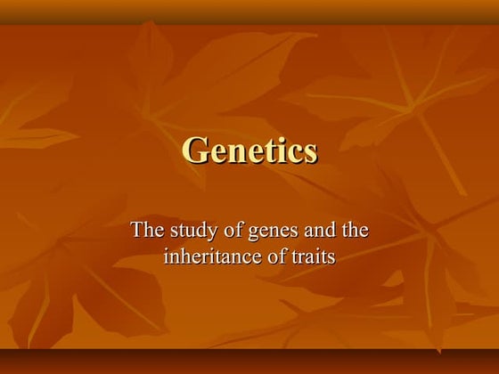 Genotype and phenotype | PPT