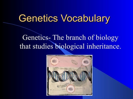 Introduction to Genetics.ppt | Gardening | Home & Garden