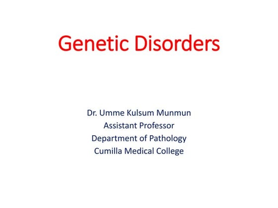 Genetic Disorder Presentation Ppt Ppt 8638