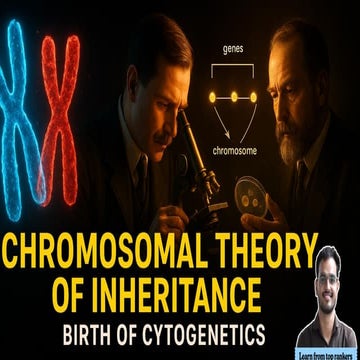 Chromosomal Theory of Inheritance (CTI) Walter Suttons Grasshopper and ...