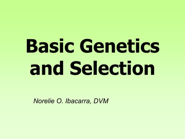 Nucleus breeding system | PPTX