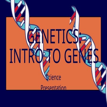 Genetics and Genes Science Presentation in Blue Orange Flat Graphic ...