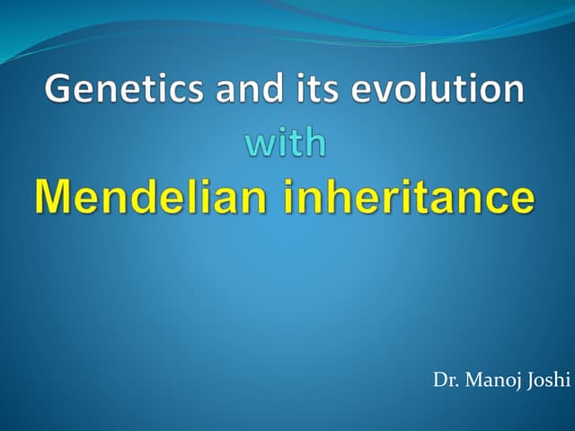 Mendel's laws 31 1 2011 | PPTX