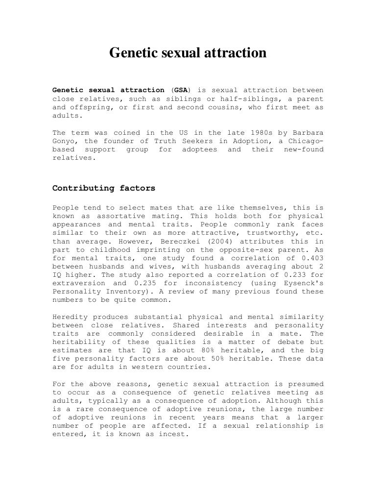 Genetic Sexual Attraction