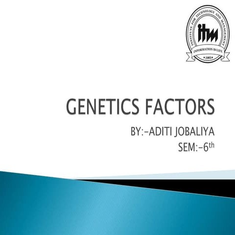Genetics factors | PPTX | Eye and Vision Conditions | Diseases and ...