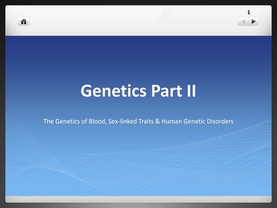 Pedigrees Lecture | PPT | Genetics | Science
