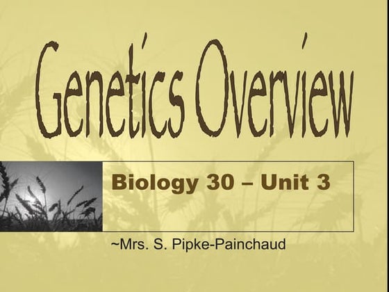 Genetics introduction | PPT