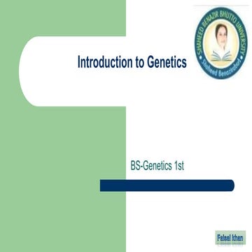 Introduction to genetics | PPTX | Biological Sciences | Science