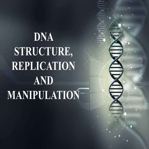 DNA STRUCTURE, REPLICATION AND MANIPULATION | PPTX