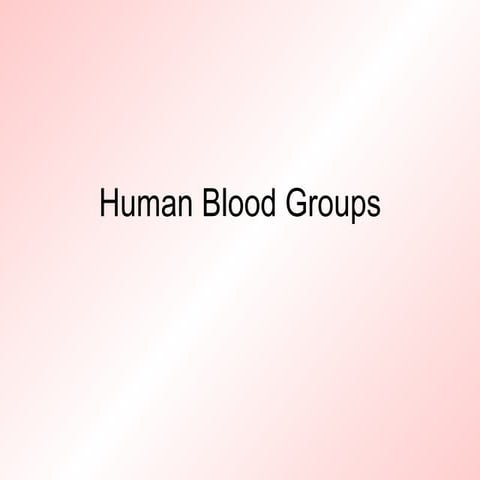 Genetics of human blood groups | PPT