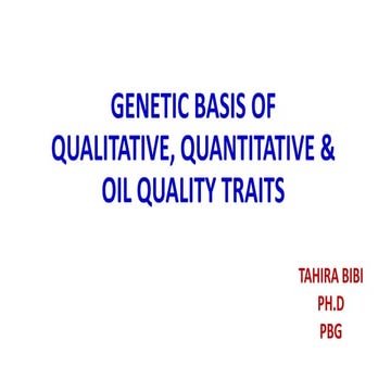 Genetics of traits-pptx | PPT