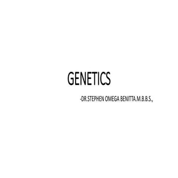 GENETICS INTRODUCTION NURSING | PPTX