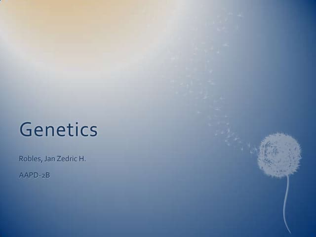 Introduction to Genetics | PPTX