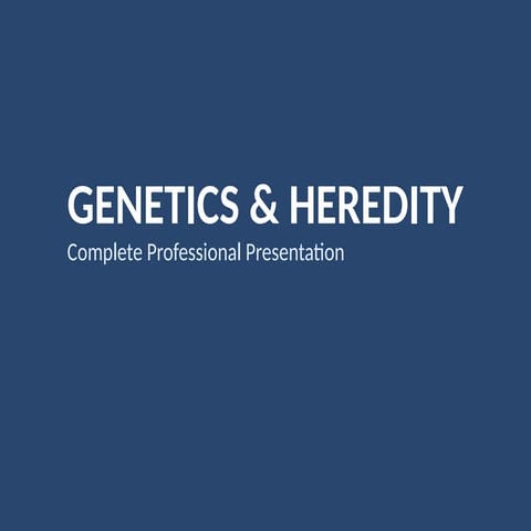 Genetics_Professional_Presentation including heredity | PPTX
