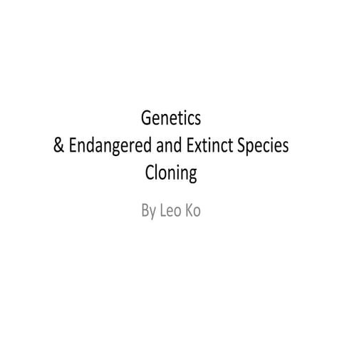 De-Extinction (Bringing Extinct Species Back To Life).pptx