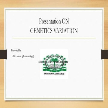 Genetics varaiation.1 | PPTX