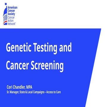 Genetic Testing Cancer screeing Overview.pptx