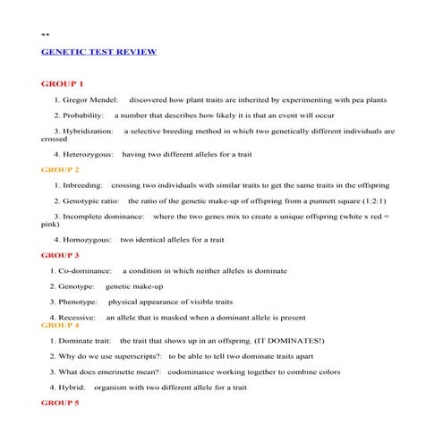 Genetic Test Review | PDF