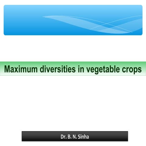 Genetic variablity in vegetables | PPT