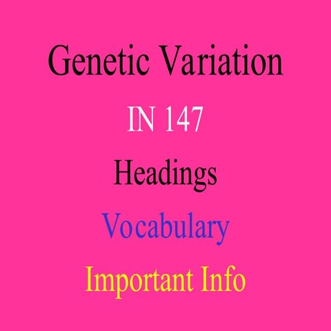 geneticvariation.ppt-genetic variation -Heredity chapter -for grade 10 ...