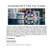 Genetika pct test for travel | PDF