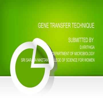 GENE TRANSFER TECHNIQUE,Genetic engineering (1).pptx