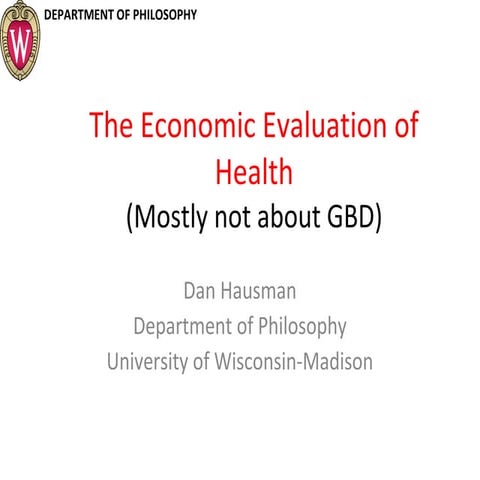 The Economic Evaluation of Health | PPT