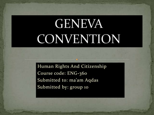 Law of Armed Conflicts | PPTX