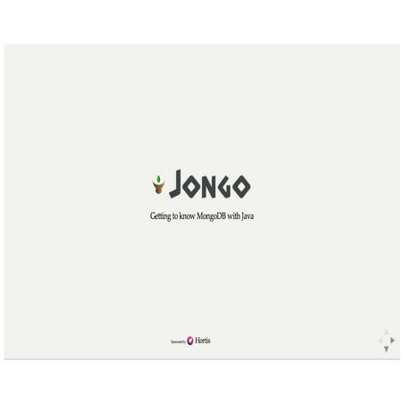 Jongo - Getting to know MongoDB with Java | PPT