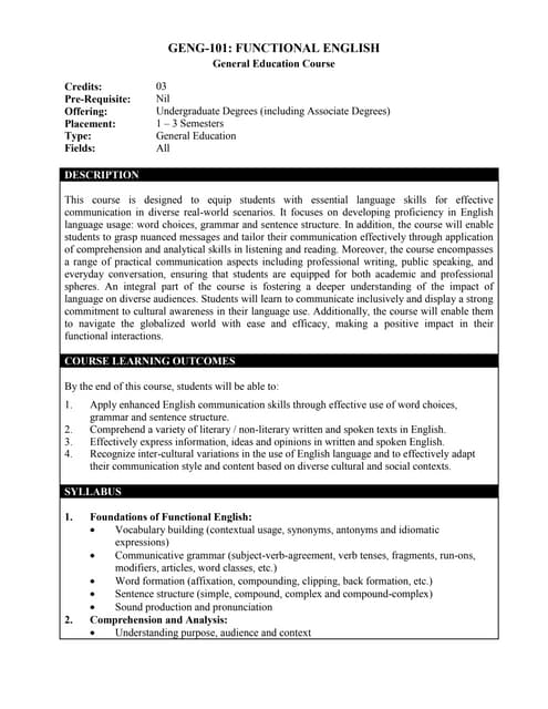 Introduction to Functional English.pptx | Education