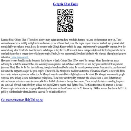Genghis khan | PPTX