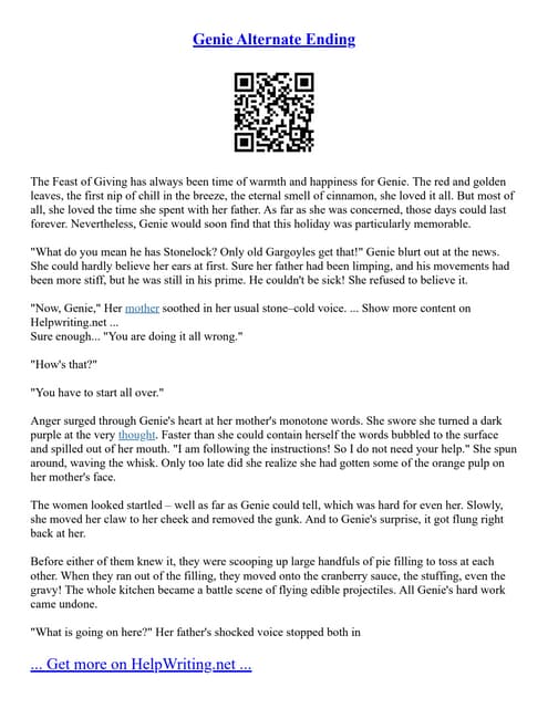 Genie (The Secret of the Wild Child). | PPTX