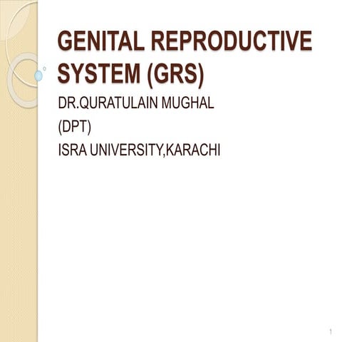 Genital reproductive system (grs) | PPTX