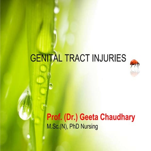 condition on injury of female genital tract PPT.PTX