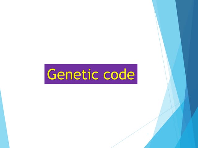 Wobble hypothesis AND new genetic code | PPTX